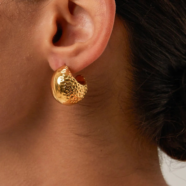 Textured Globe Hoop Earring – Dimplery