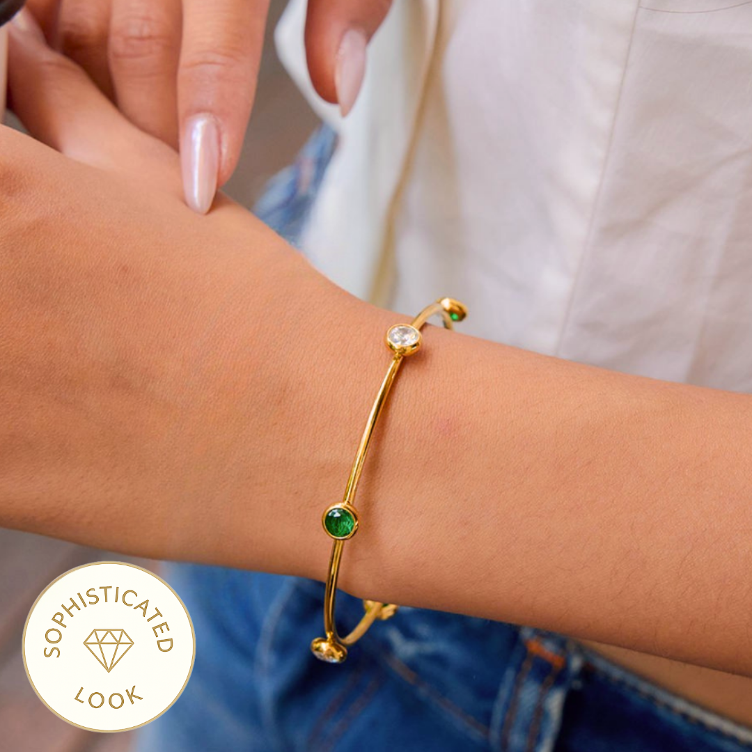 Royal Emerald Bangle – Dimplery